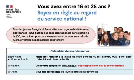 JOURNÉE DE DÉFENSE ET CITOYENNETE